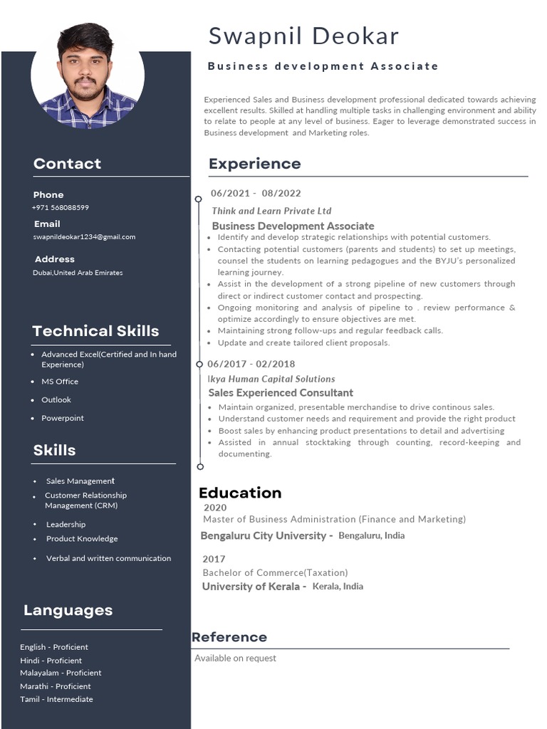Swapnil Resume BusinessDevelopmentAssociate | PDF | Customer Relationship Management | Sales