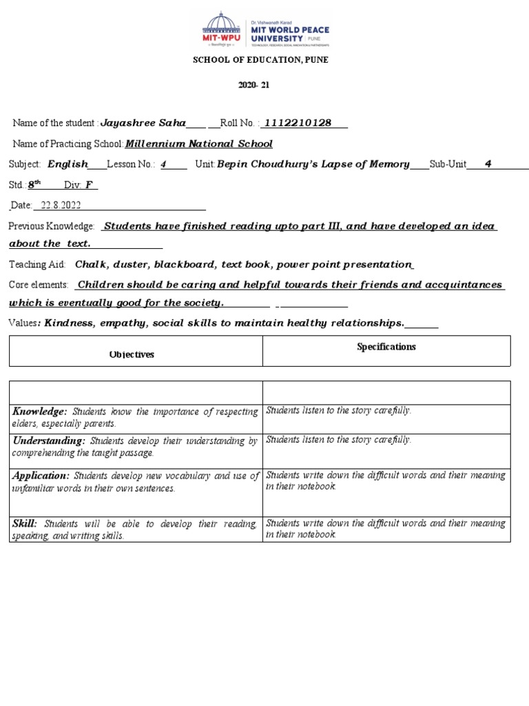 Lesson 3 | Download Free PDF | Teachers | Behavior Modification