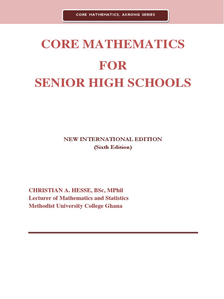 Core Mathematics Akrong Series Core Math | PDF | Equations | Euclidean ...