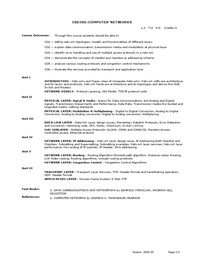 Cse 306 CN | PDF | Computer Network | Internet Protocol Suite