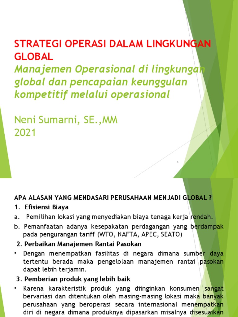 Strategi Operasi Global Efektif | PDF
