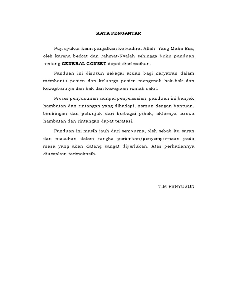 Panduan General Consent Rumah Sakit | PDF