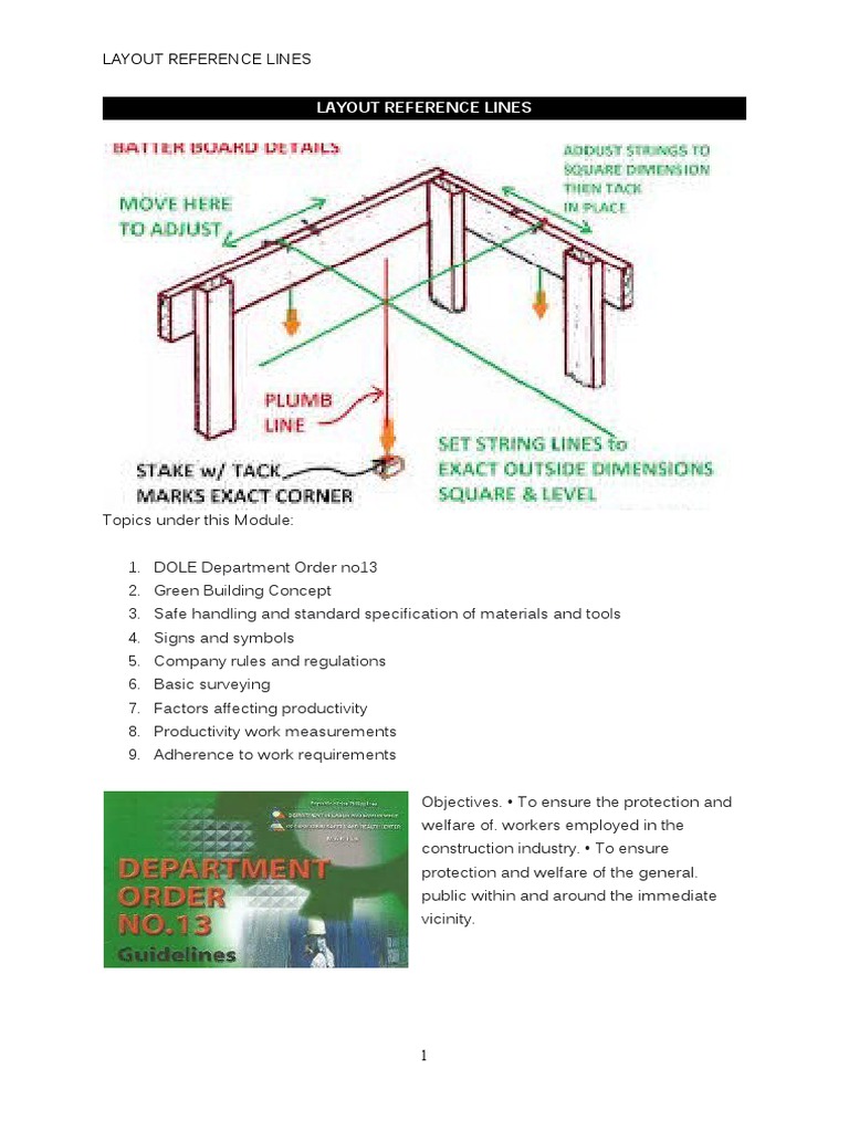 14layout Reference Lines | PDF | Green Building | Surveying