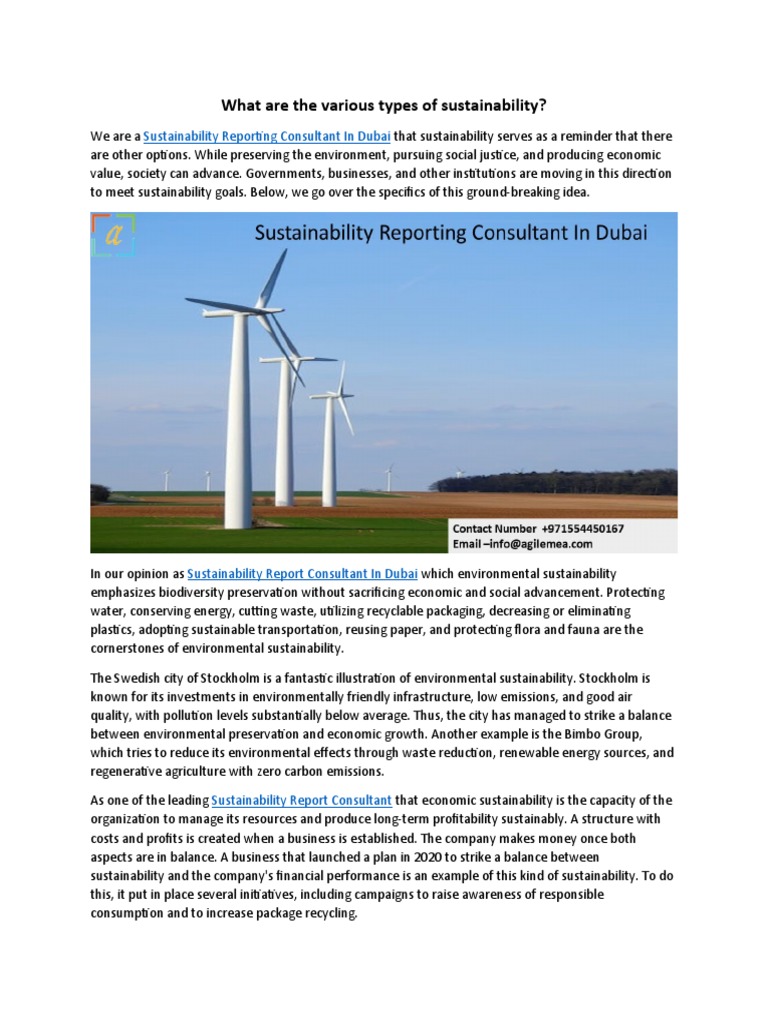What Are The Various Types of Sustainability | PDF | Sustainability | Waste