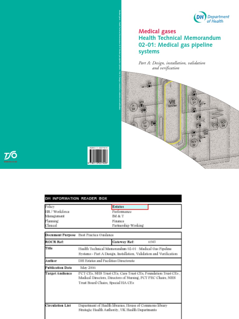 Medical Gases Health Technical Memorandu | PDF | Chemistry | Gases
