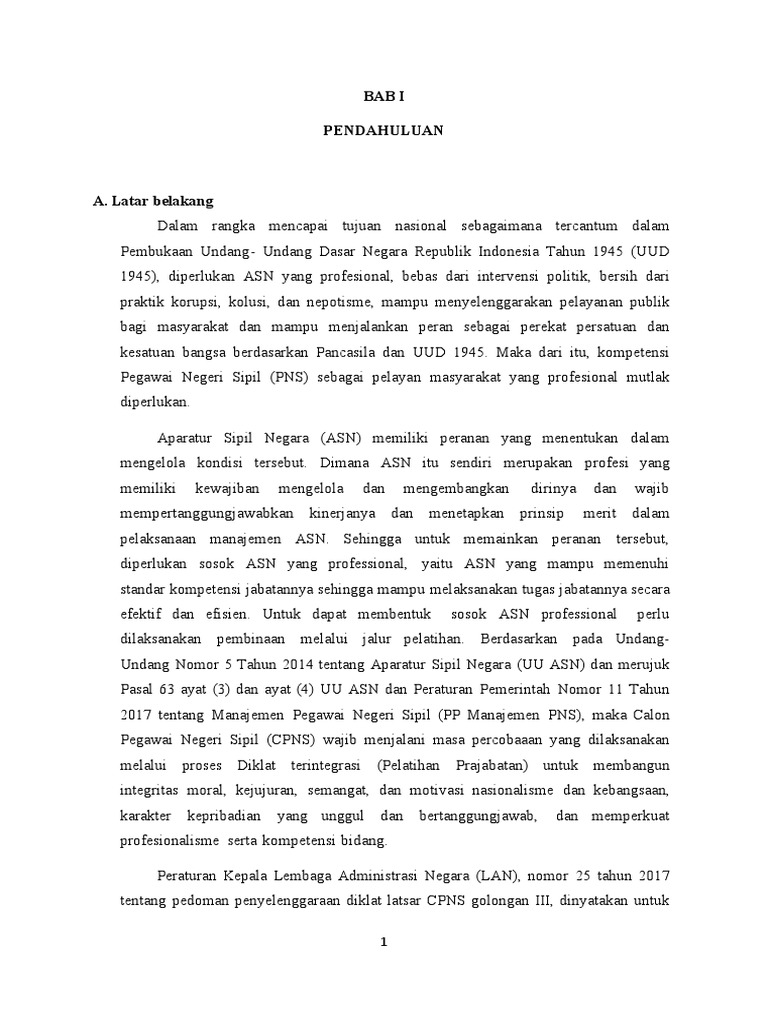 BAB 1-3 Rancangan Aktualisasi | PDF