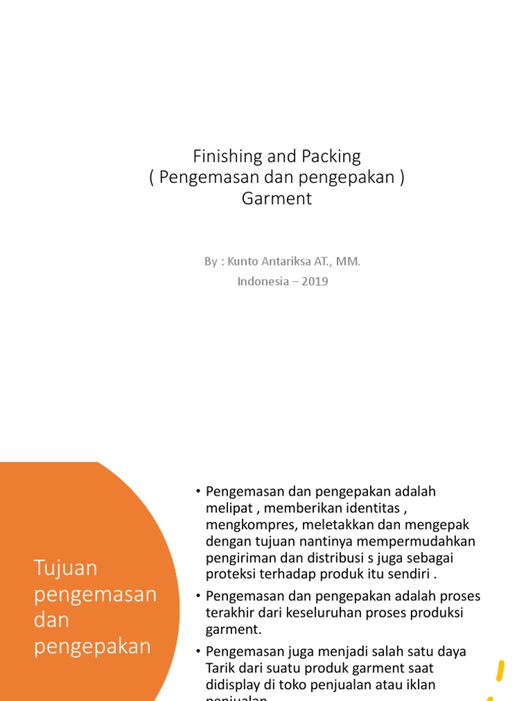 Proses Finishing dan Pengepakan Garmen | PDF