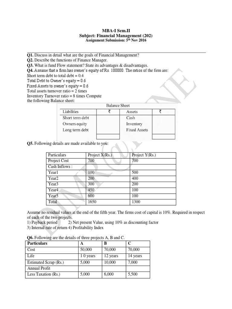 FM Assignment | Download Free PDF | Depreciation | Equity (Finance)