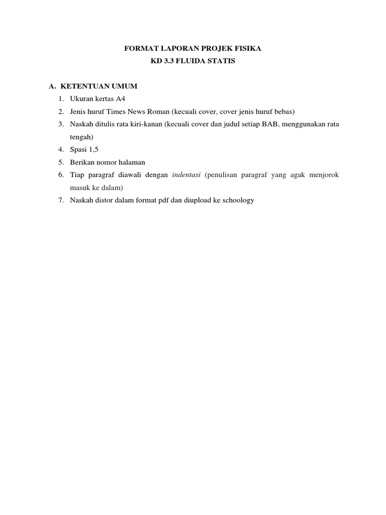 Format Laporan Projek Fisika | PDF Format Laporan Projek Fisika | PDF