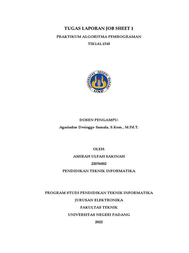 Praktikum Algoritma Pemrograman | PDF | Komputer