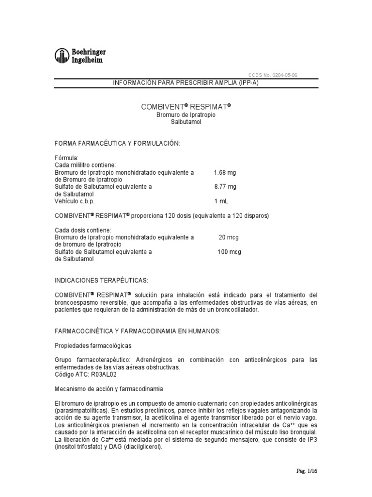 Ipp-A Ccds0204!05!06 Combivent Respimat Version Limpia | PDF | Glaucoma ...