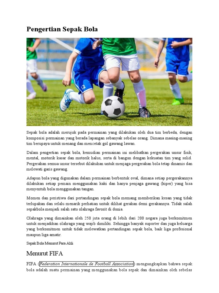 Pengertian Sepak Bola | PDF
