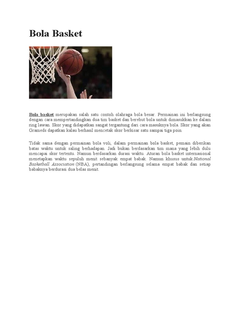 Bola Basket | PDF