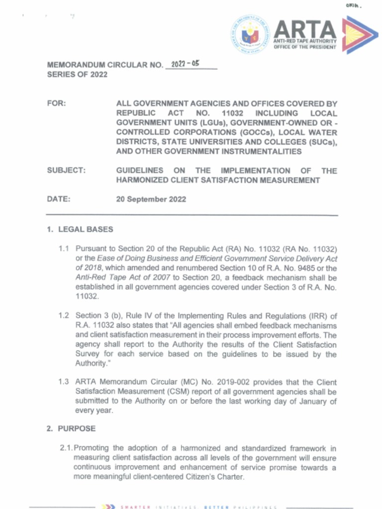 MC 2022 05 Guidelines On The Implementation of The Harmonized Client ...