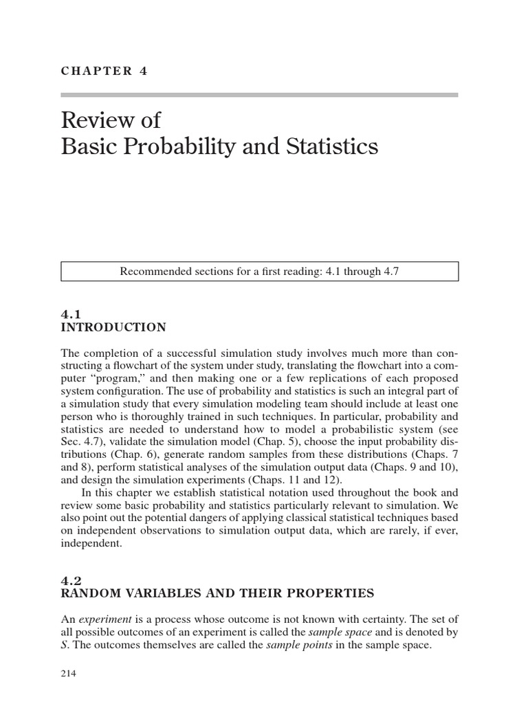 Ch-04 - Random Variables and Their Properties | PDF | Probability Distribution | Variance