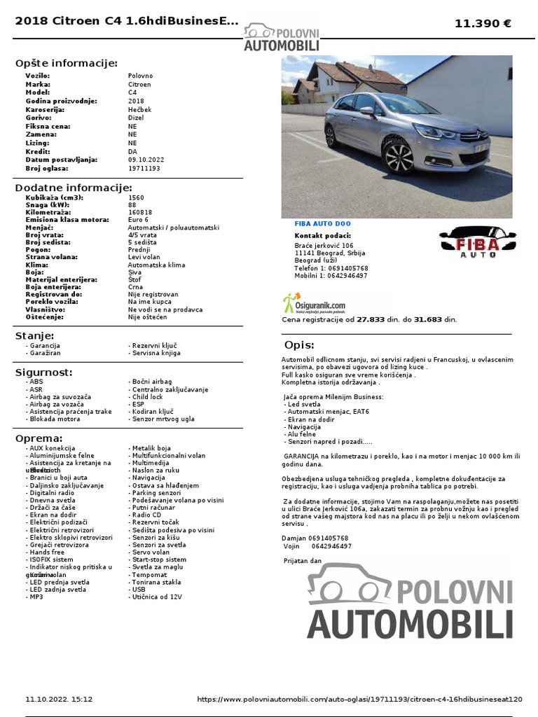 Ponuda Automobila | PDF