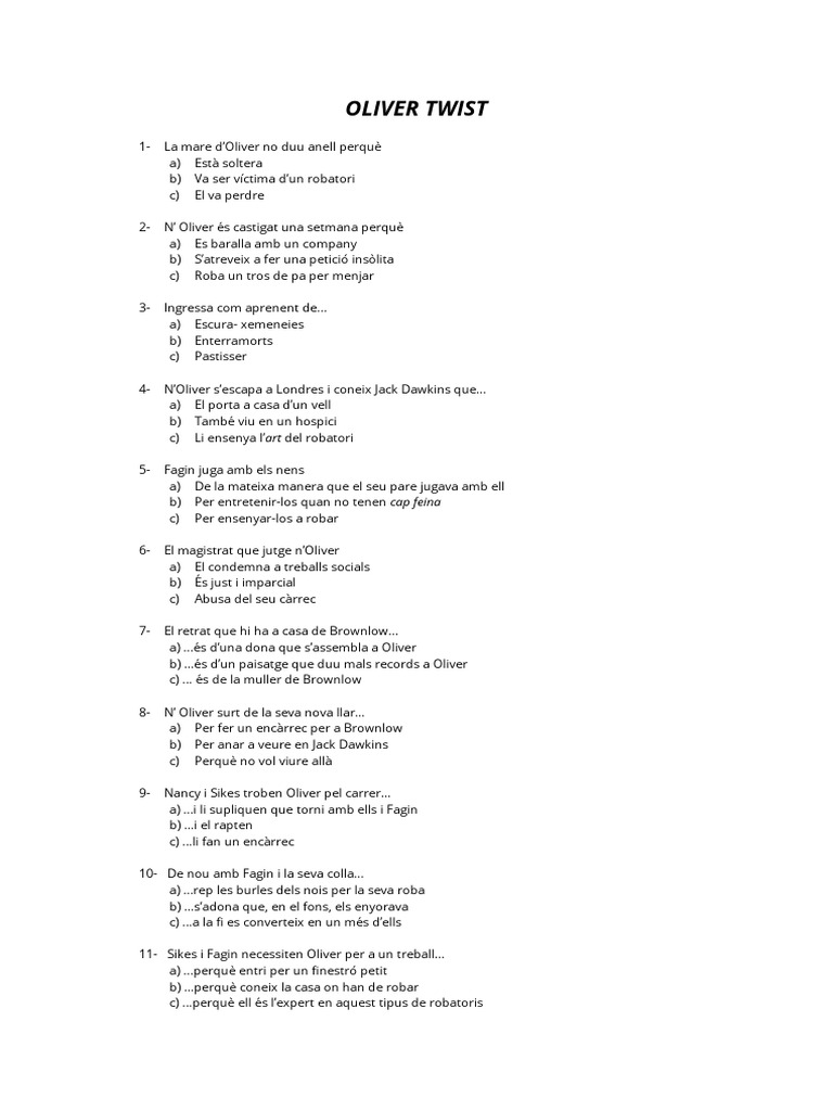 Oliver Twist | PDF