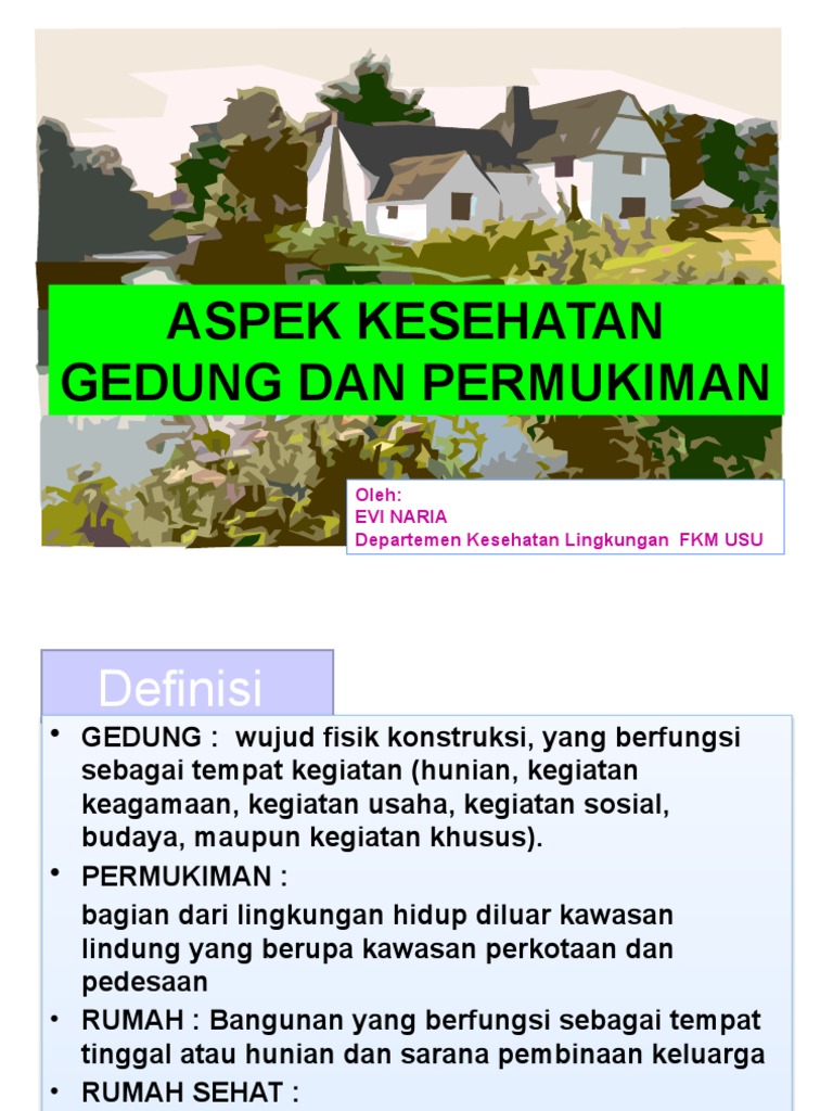 Aspek Kesehatan Gedung Dan Pemukiman - 21 | PDF | Kesehatan Holistik