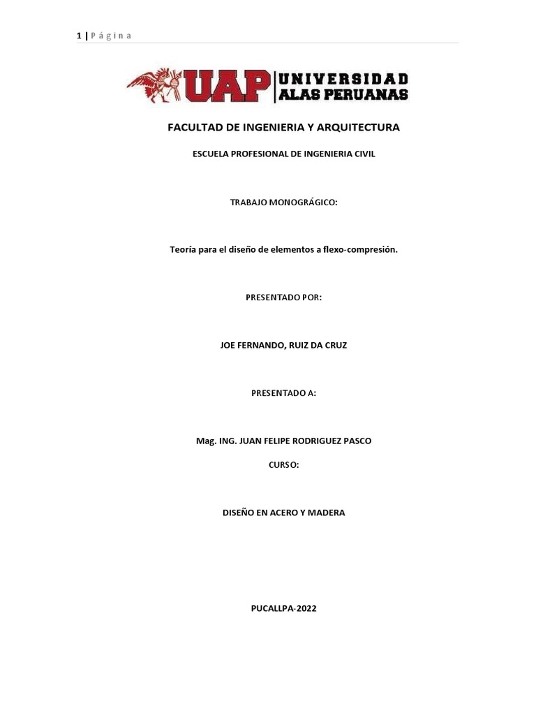 Flexo Compresion | PDF | Doblar | Ecuaciones