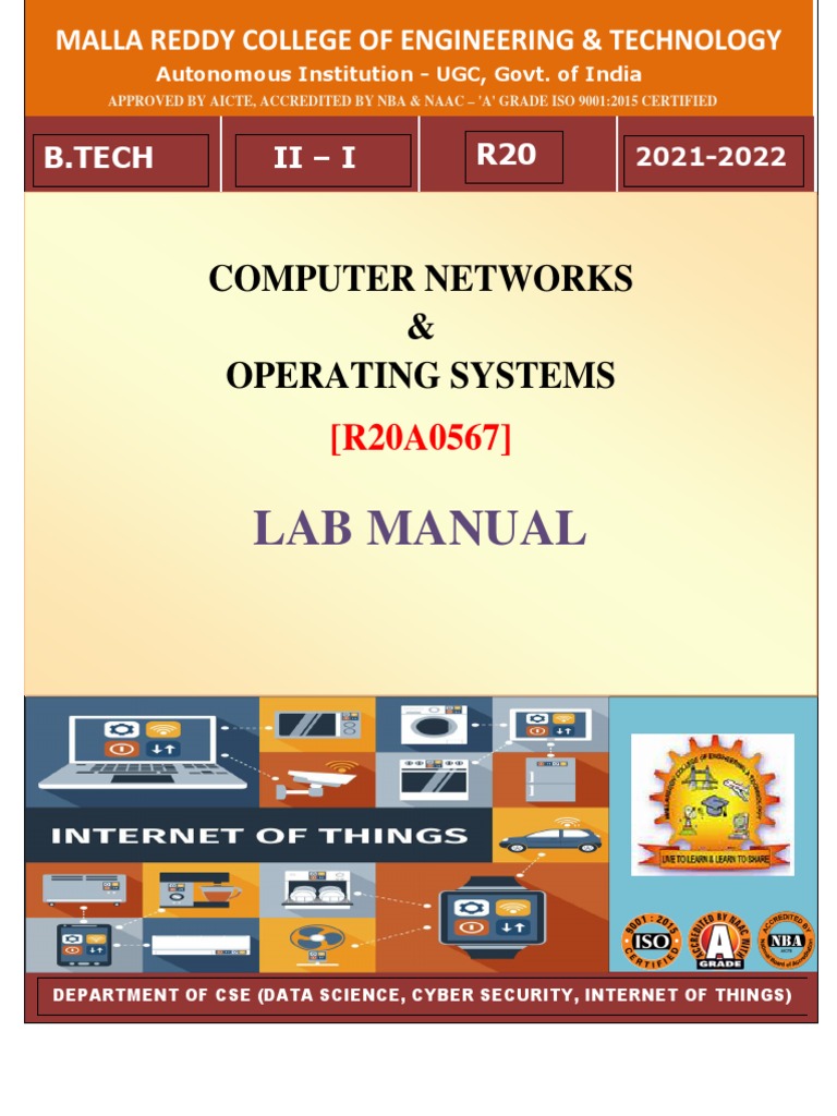Computer Networks and Operating Systems Lab Manual (R20a0567) | PDF ... Computer Networks and Operating Systems Lab Manual (R20a0567) | PDF ...
