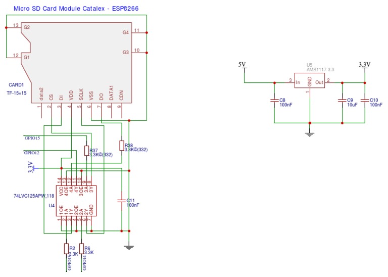 Micro SD Card Module Schematic | PDF