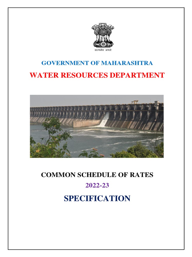 Maharashtra Water Resources Dept. Releases Draft Specifications for Excavation Works | PDF ...
