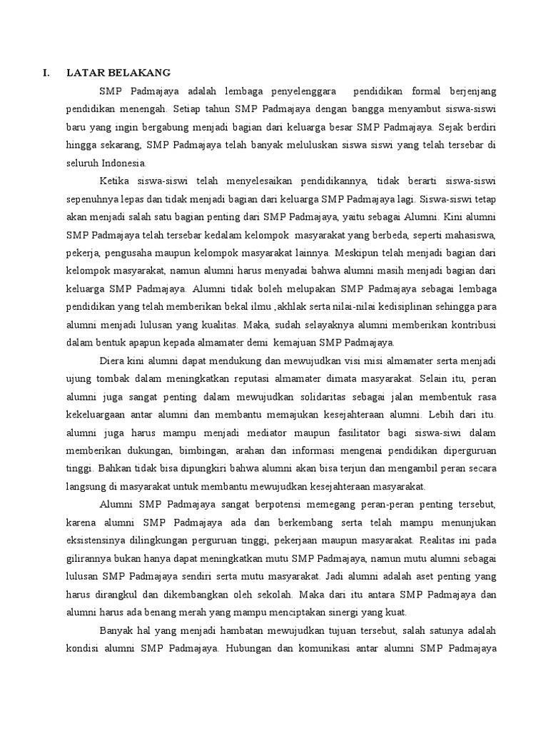 Proposal Alumni | PDF | Karier & Perkembangan | Ilmu Sosial