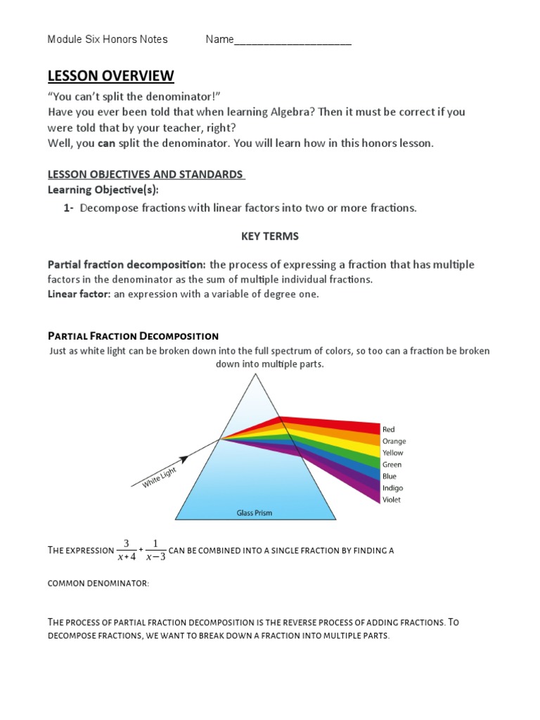 Module Six Honors Guided Notes | PDF | Applied Mathematics ...
