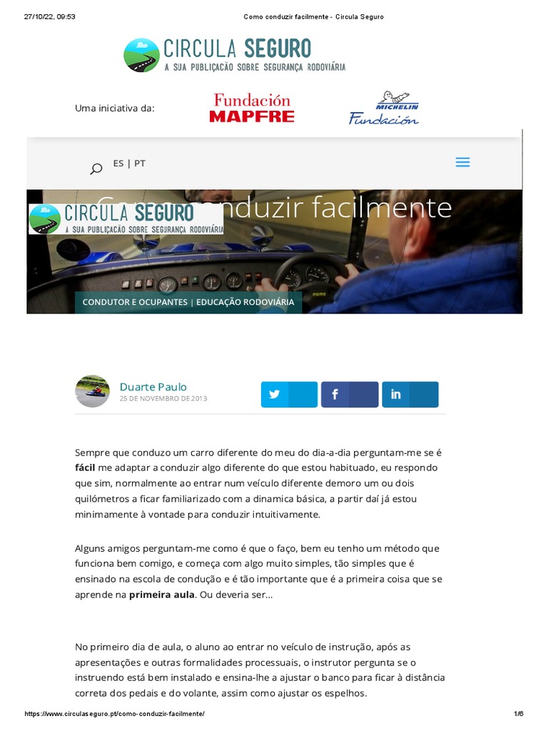 Como Conduzir Facilmente Circula Seguro Download Grátis Pdf Veículos