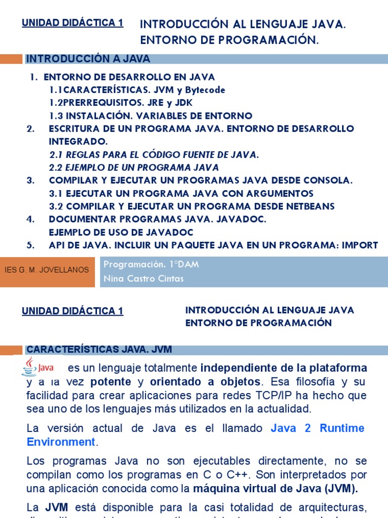 JAVA1-Introducción A Java | Descargar gratis PDF | Java (lenguaje de ... JAVA1-Introducción A Java | Descargar gratis PDF | Java (lenguaje de ...