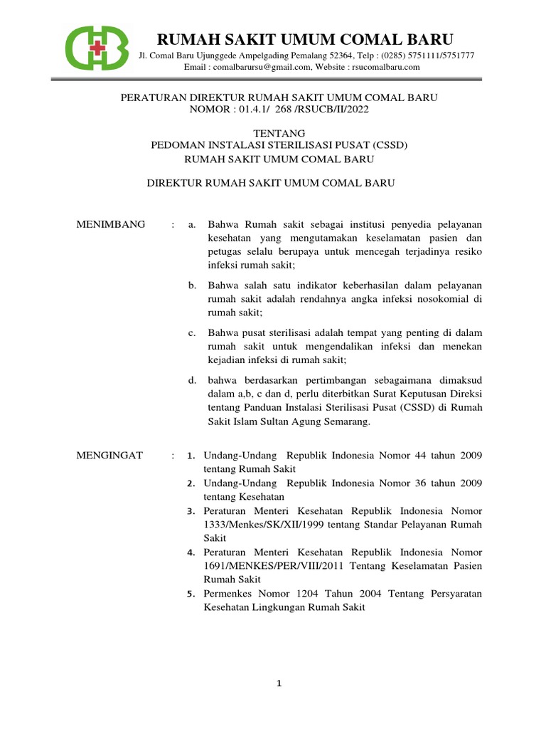 Pedoman Pelayanan CCSD | PDF