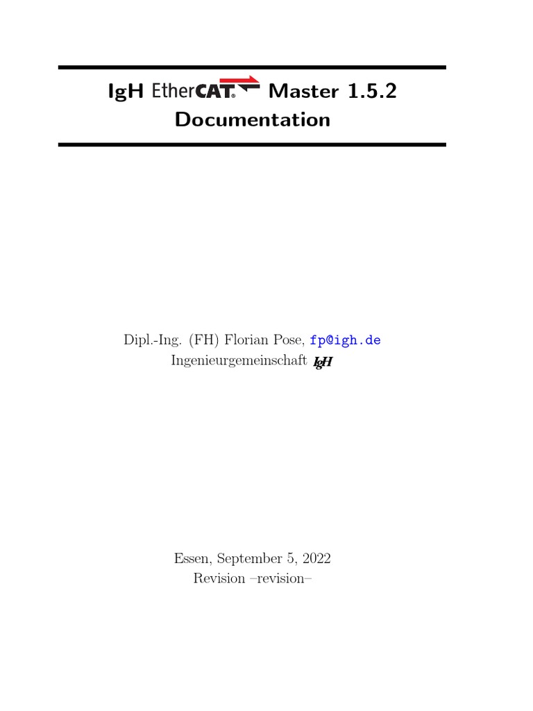Ethercat Doc | PDF | Kernel (Operating System) | Process (Computing)
