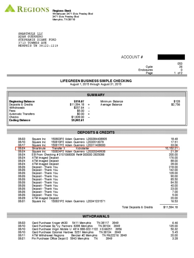 SM Bank Statement 0815 | PDF | Cheque | Forgery