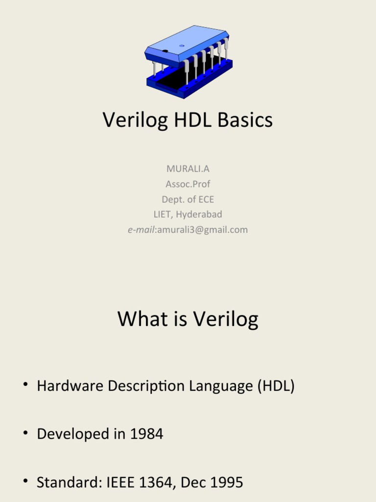Fdocuments - in - Verilog HDL Basics | PDF | Hardware Description Language | Information Age