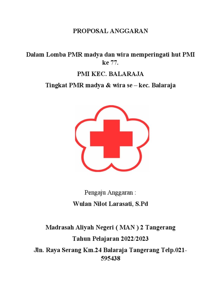 Proposal Anggaran Lomba PMR 2022 | PDF