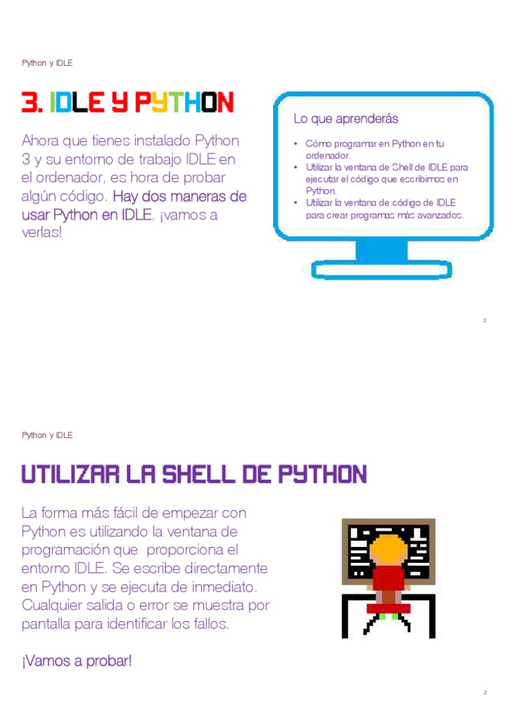 Idle y Python | PDF | Python (lenguaje de programación) | Interfaz de línea de comando