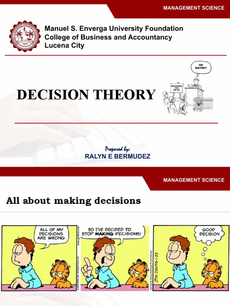 AE 106 Module 10 Decision Theory | Download Free PDF | Decision Making | Mathematical And ...
