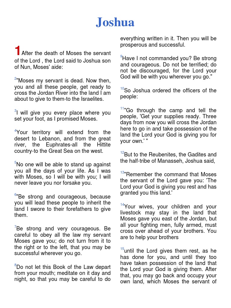 6 Joshua | PDF | Joshua | Ark Of The Covenant