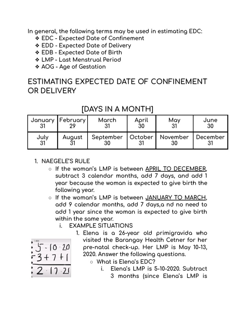 Topic 3 - Estimating EDC | PDF | Pregnancy | Maternal Health