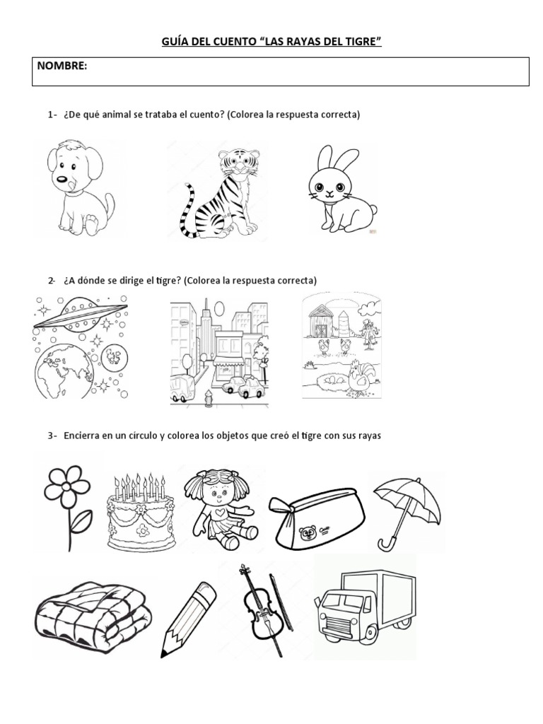 Guía Del Cuento Las Rayas Del Tigre Pdf