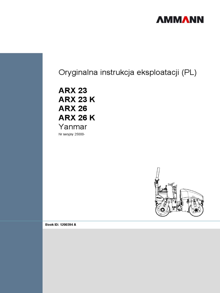 Instrukcja Obsługi Do Walca Tandemowego ARX 23 - 23k - 26 - 26k | PDF