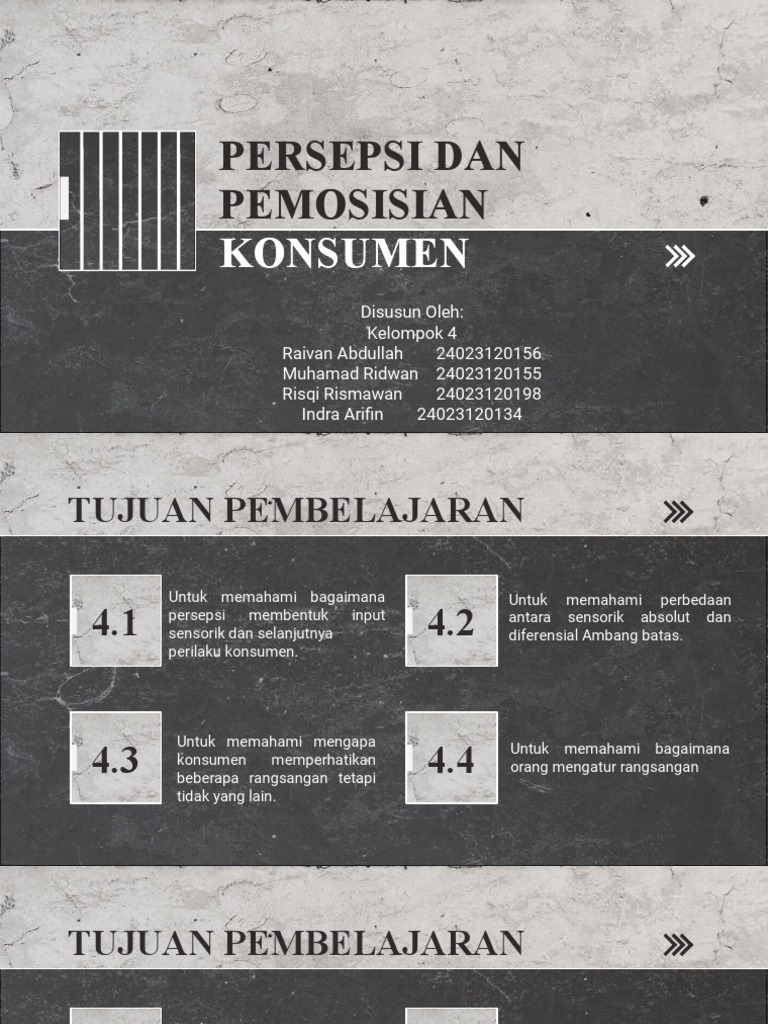 BAB 4 Persepsi Dan Pemosisian Konsumen | PDF
