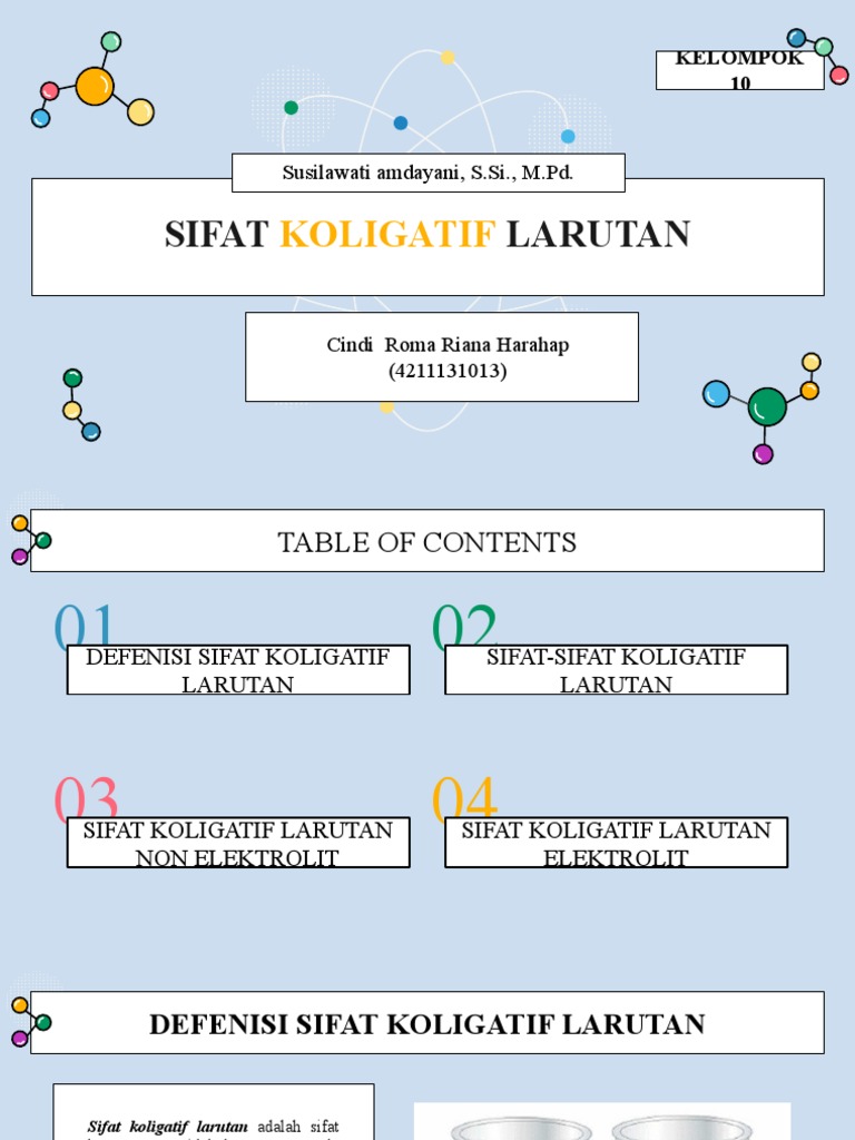 Sifat Koligatif Larutan: Definisi & Jenis | PDF