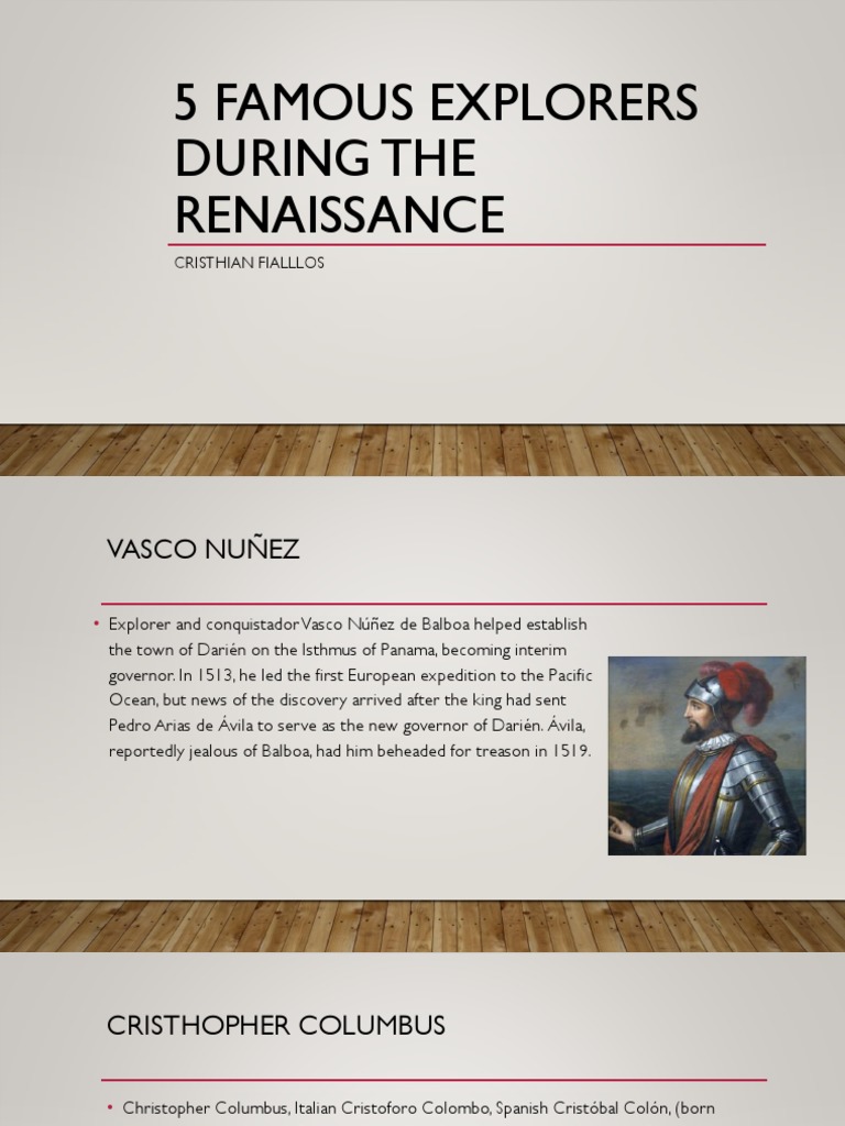Five Notable Renaissance Explorers | PDF | Early Modern Period ...