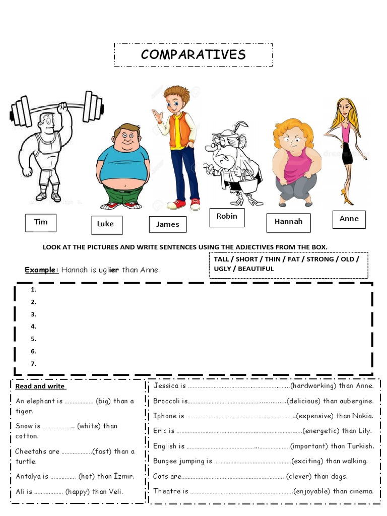 Comparatives Writing Creative Writing Tasks 101199 | PDF