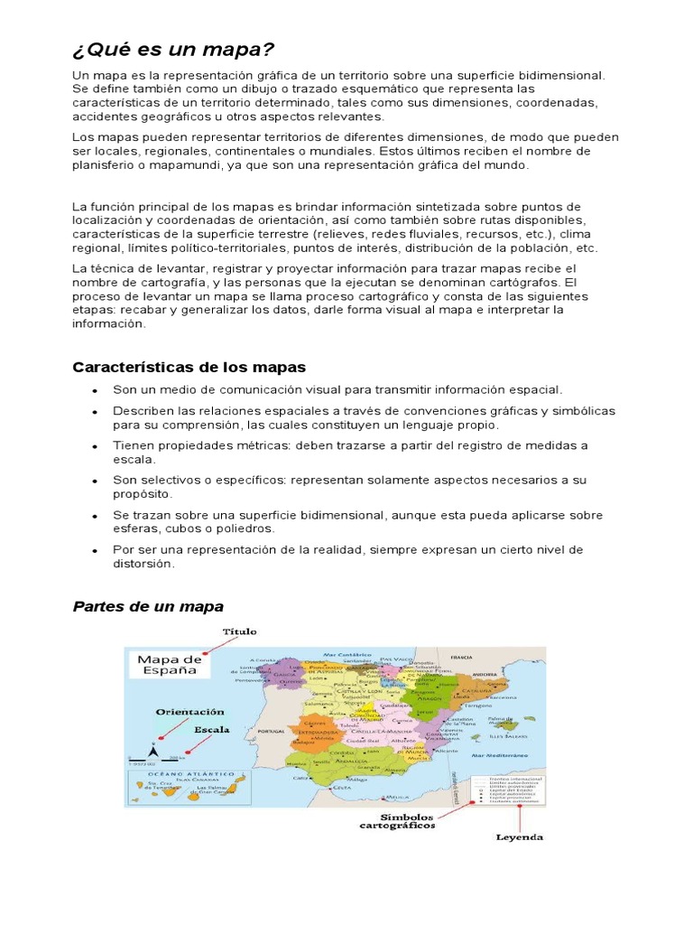 Qué Es Un Mapa | PDF | Mapa | Cartografía