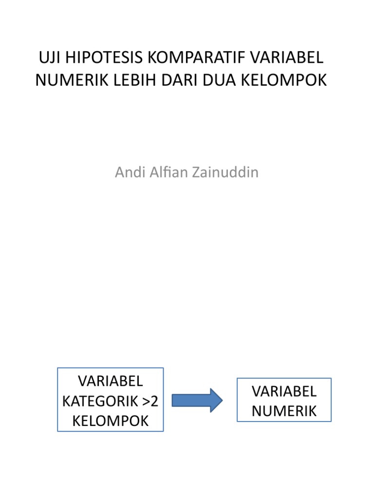 Uji Hipotesis Komparatif Variabel Numerik | PDF