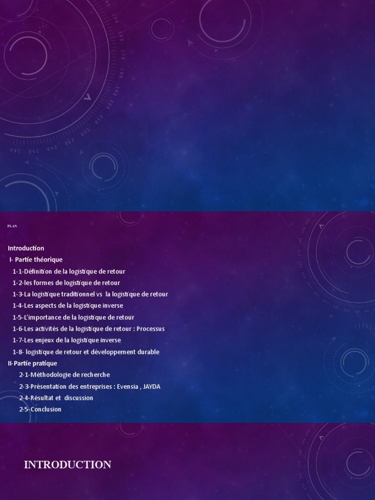 Logistique de Retour Présentation Final | PDF | Logistique | Développement durable