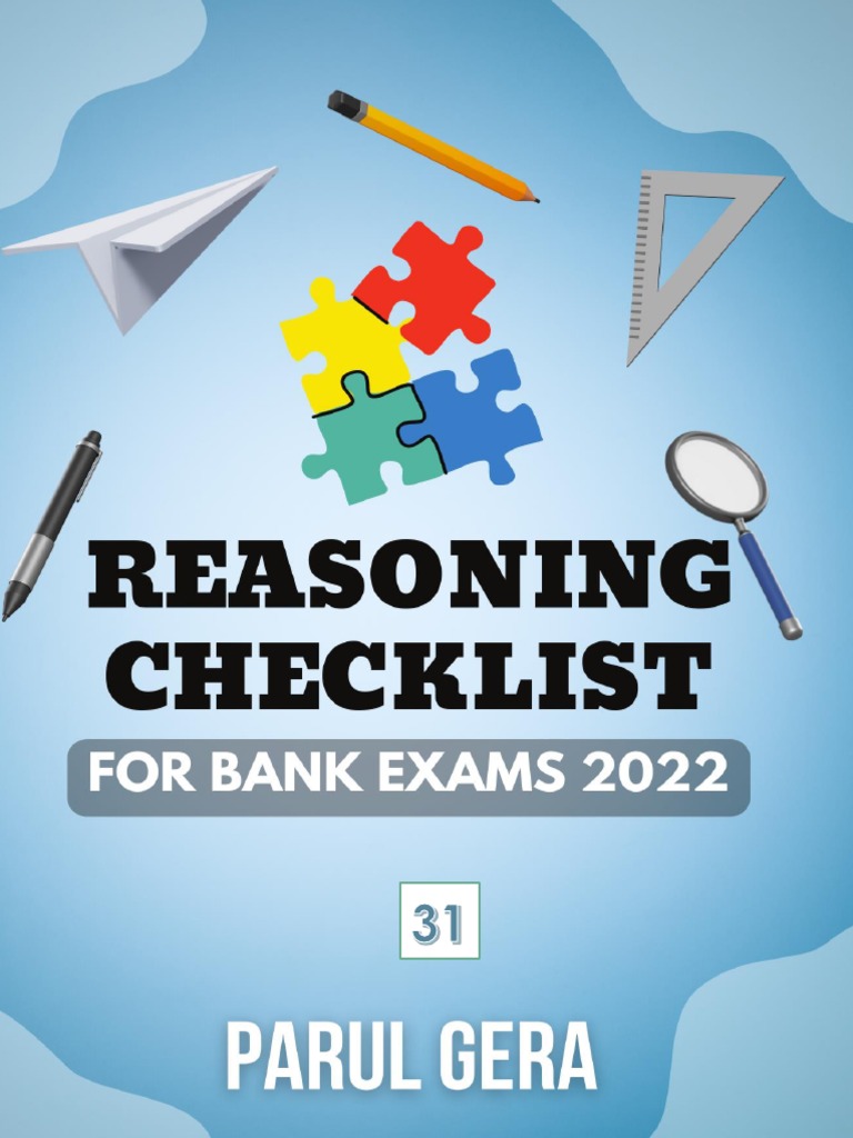 Reasoning Checklist 31 PDF 2022 by Parul Gera | PDF | Linguistics
