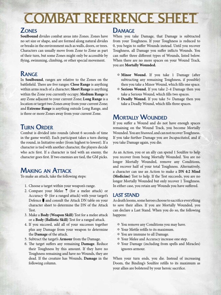 AoS SS Reference Combat 200928 | PDF